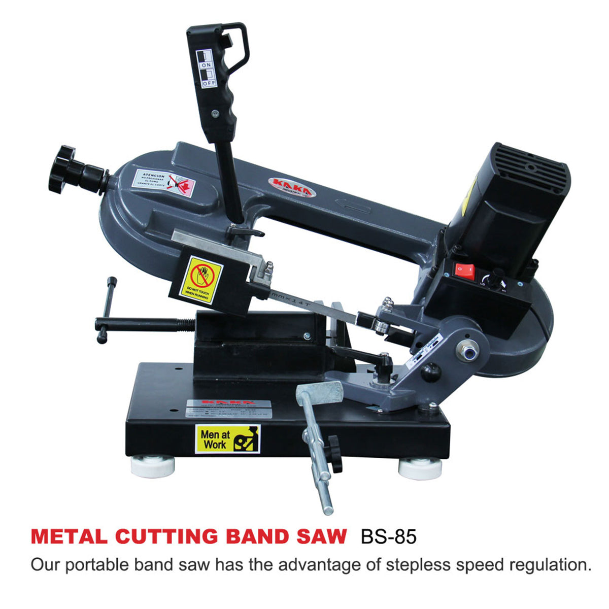 KAKA Industrial Mini Metal Cutting Band Saw - Versatile with Step-less ...