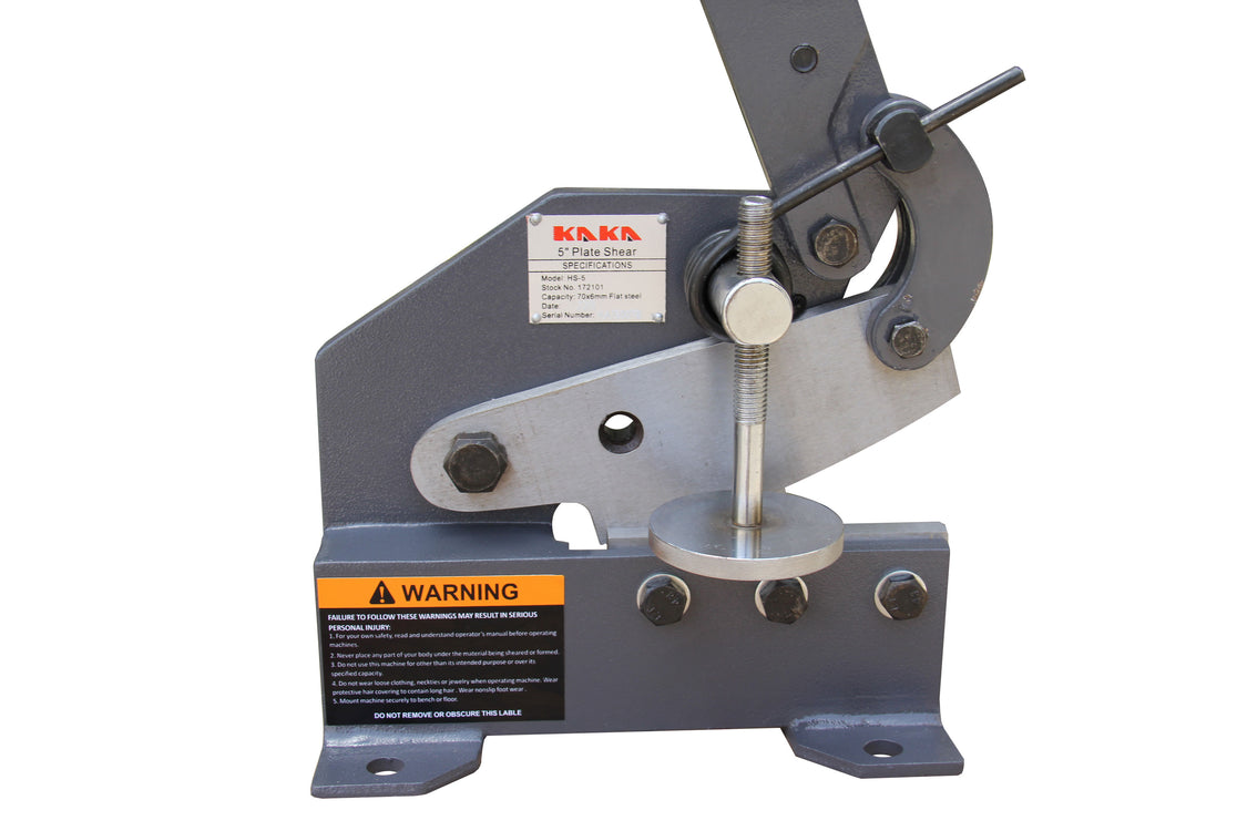 KAKA Industrial HS-5, Hand Plate Shear 5 inch Sheet Metal Plate Shear,
