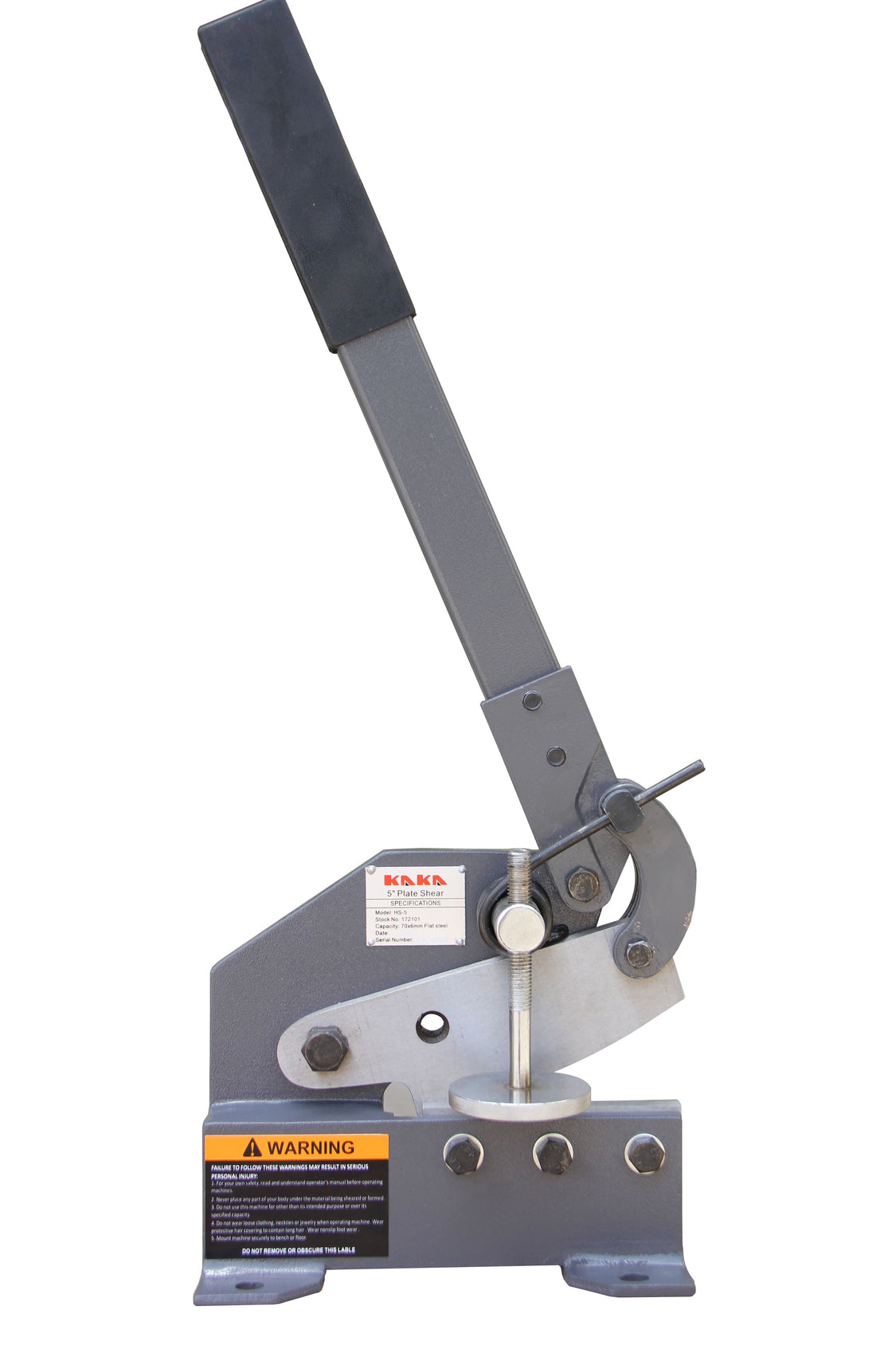 KAKA Industrial HS-5, Hand Plate Shear 5 inch Sheet Metal Plate Shear,